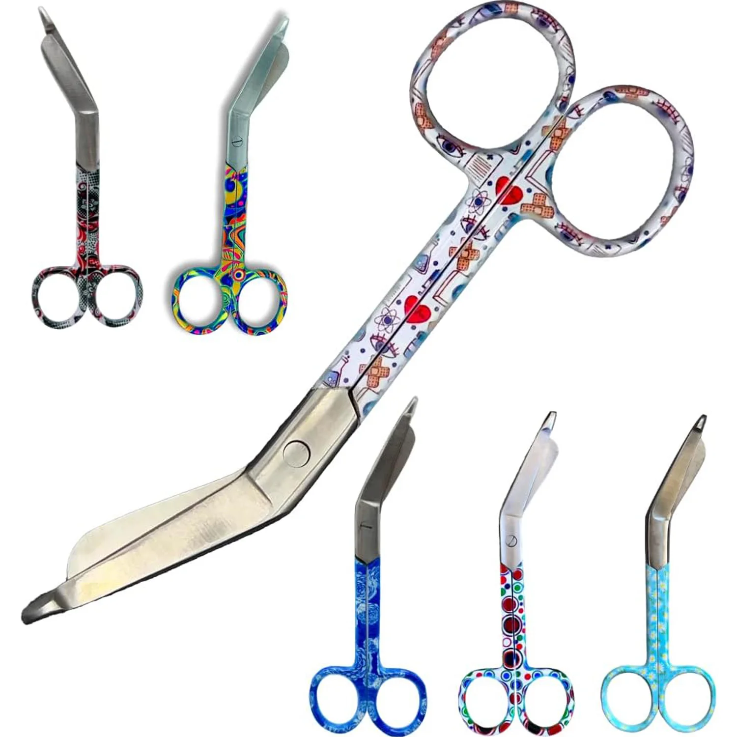 Nurse Scissors Blunt Tip Beautiful Pattern Design Paper coat Bandage ...