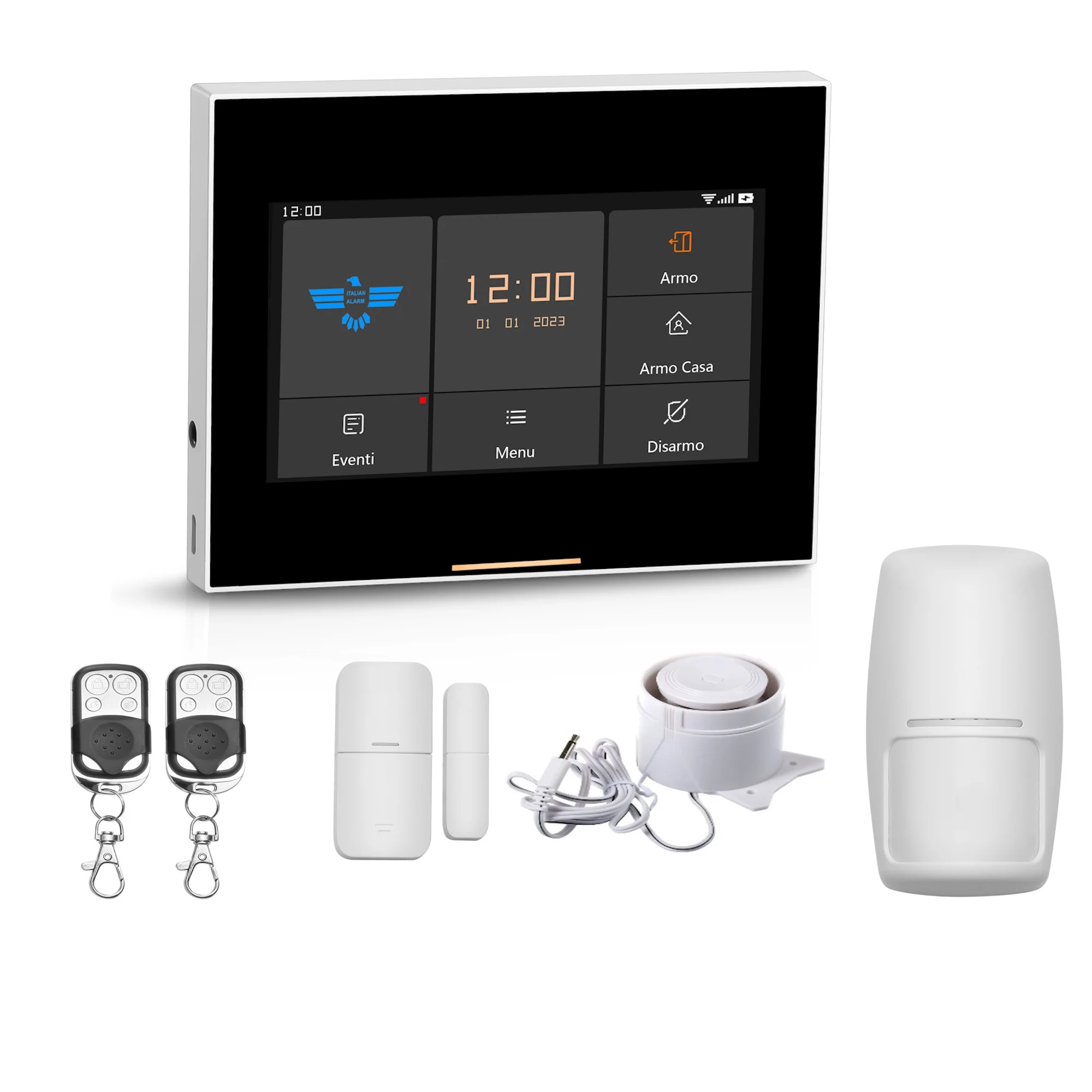 ITALIAN ALARM - MICRO TOUCH 4G + WiFi Home Security Wireless Wifi house ...