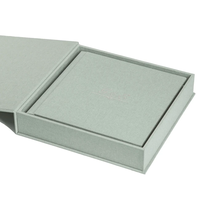 Linen Album Cover With Box Set Custom Logo Print For Photographer - Buy ...