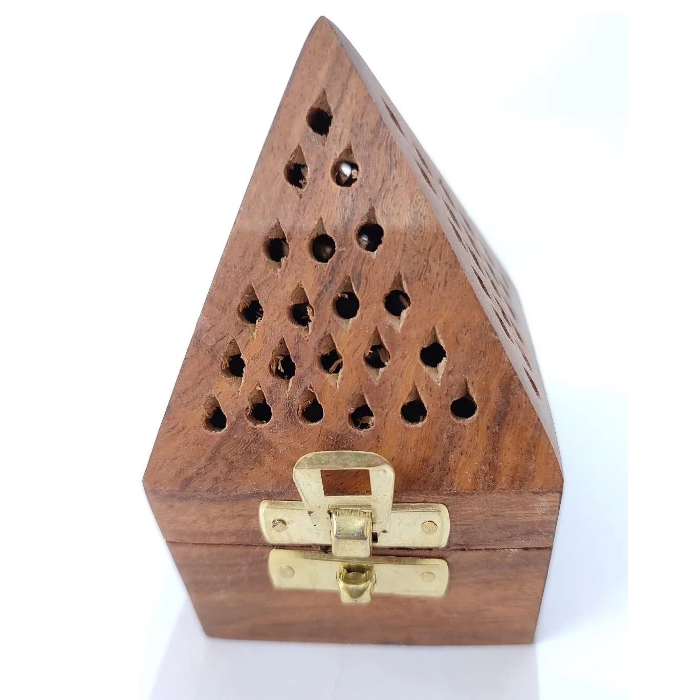 Custom Made Natural Wooden Pyramid Incense Box Indian Made Cheap ...