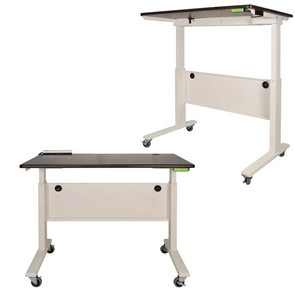 Adjustable Height Workbench 117Cm Dual Motor Office Furniture Sit Stand ...