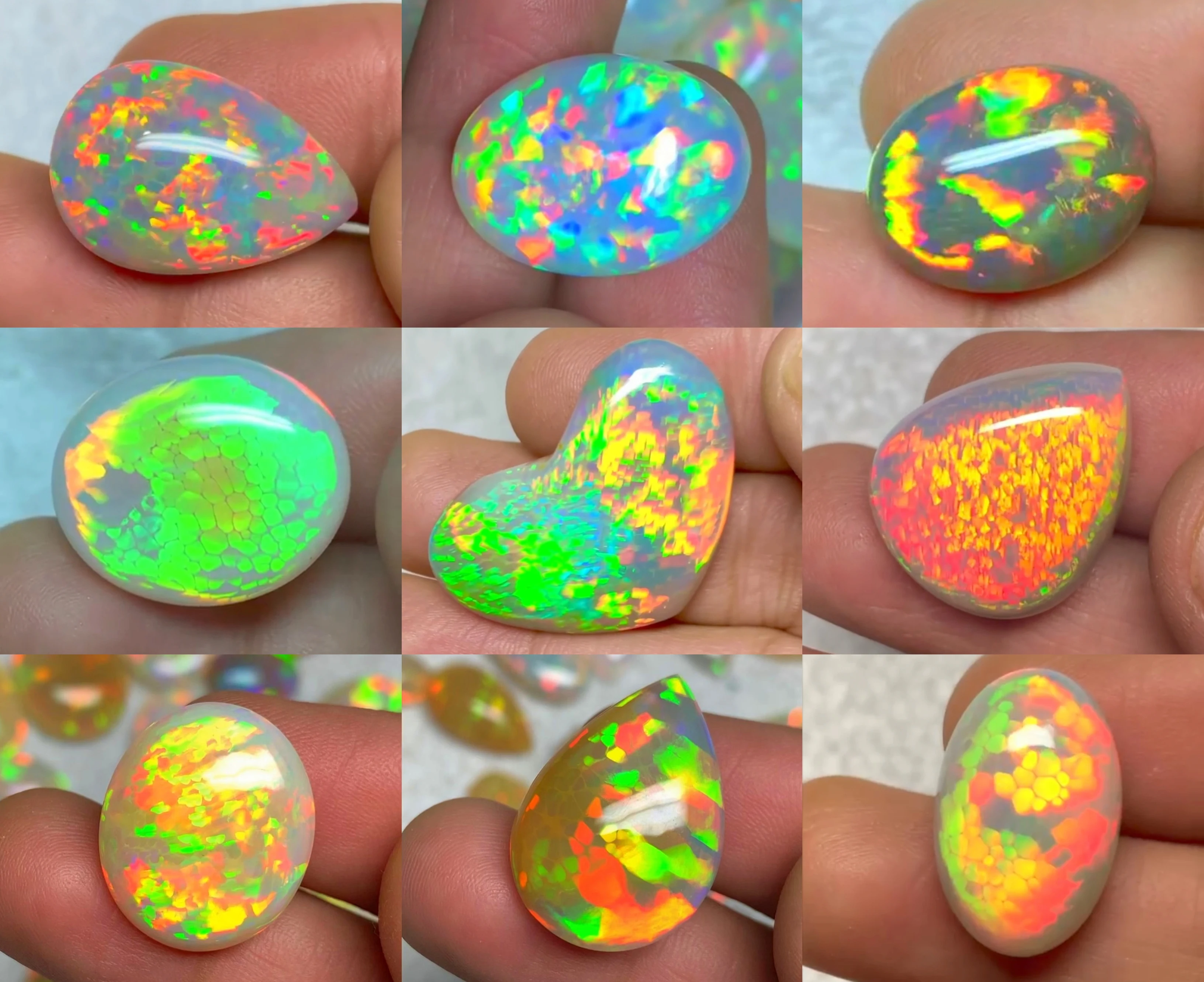 Ethiopian Black Opal Good Making Quality Beads Multi Fire Opal Beautiful Black Dyed Beads - Buy ...