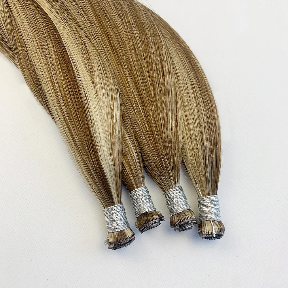Custom Length Soft Light Invisible Genius Hair Weft Thick End 100% ...
