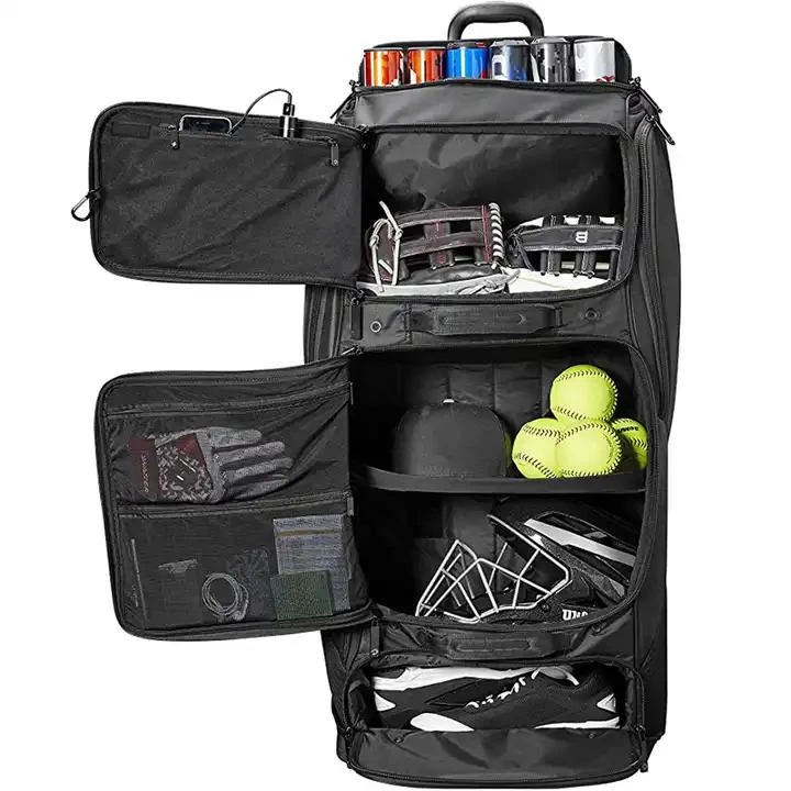 Outdoor Wheeled Catchers Gear - Large Bat Roller Bag