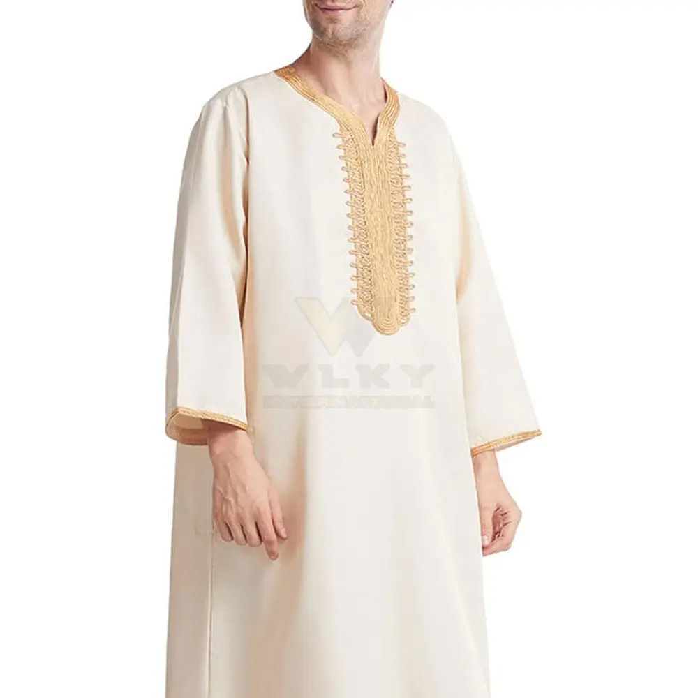 Muslim Kaftan Robes Islamic Clothing Vintage Long Robes Leisure Long ...