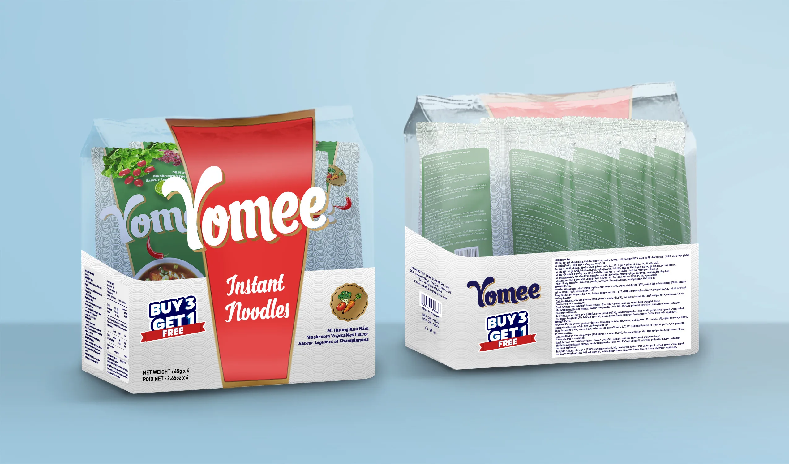 Bundle Instant Noodles Packet 4 Pcs- Vegetable Flavour 65gr X 24 - 4pcs ...