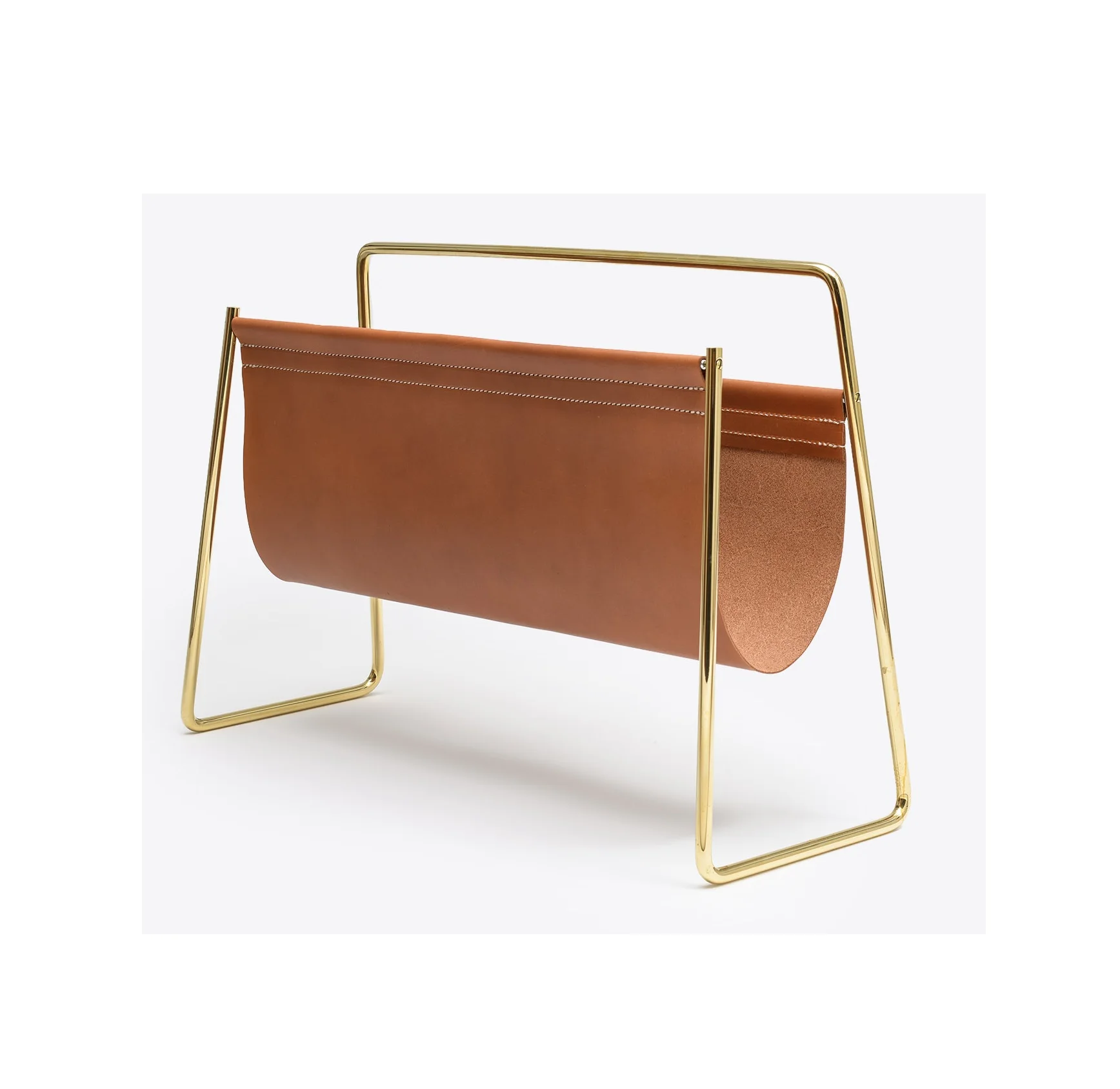 Black Golden Metal Leather Magazine Holder for Magazines Catalogues and ...