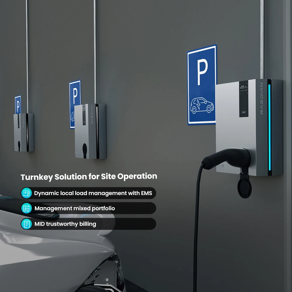 22kW OCPP Semi-Public Commercial EV Charger With MID ,3 Phase ...
