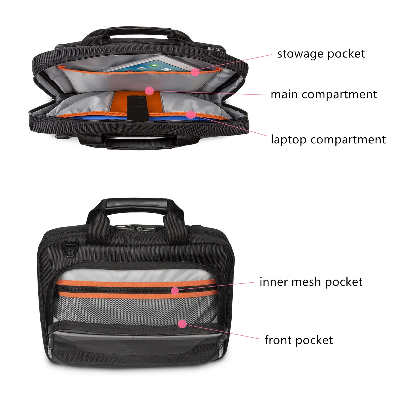 Travel Office Briefcase Computer Business Laptop Shoulder Document ...