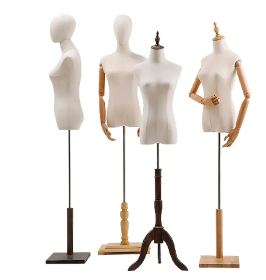 Wholesale Clothing Shop Antique Female Mannequins With Wooden Base ...