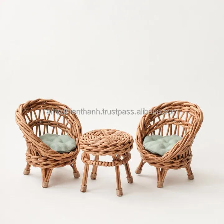 Best selling Rattan Doll House Rattan Doll Furniture Best selling ...