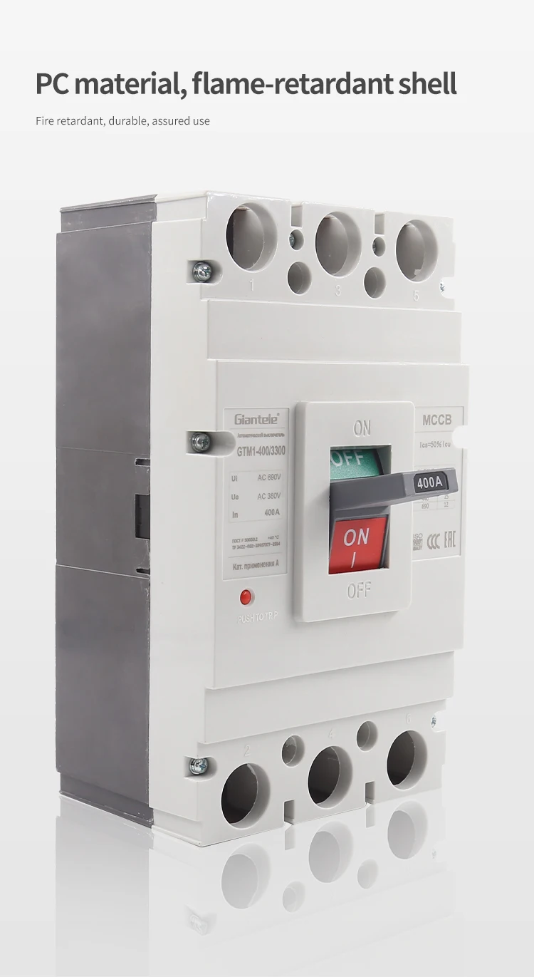 AC Mccb Circuit Breaker MCCB 3p 4p GTM1 63a 125a 250a
