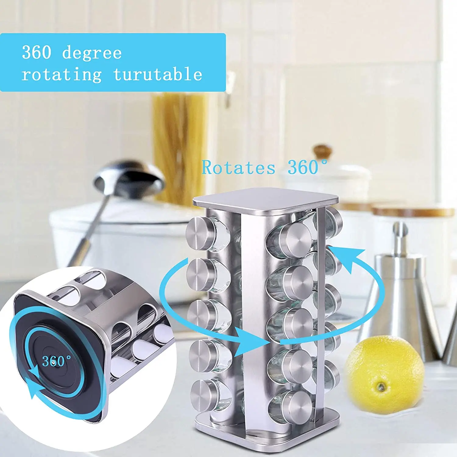 Wholesale Cabinet Organizer - 360 Degree Rotating Spice Rack