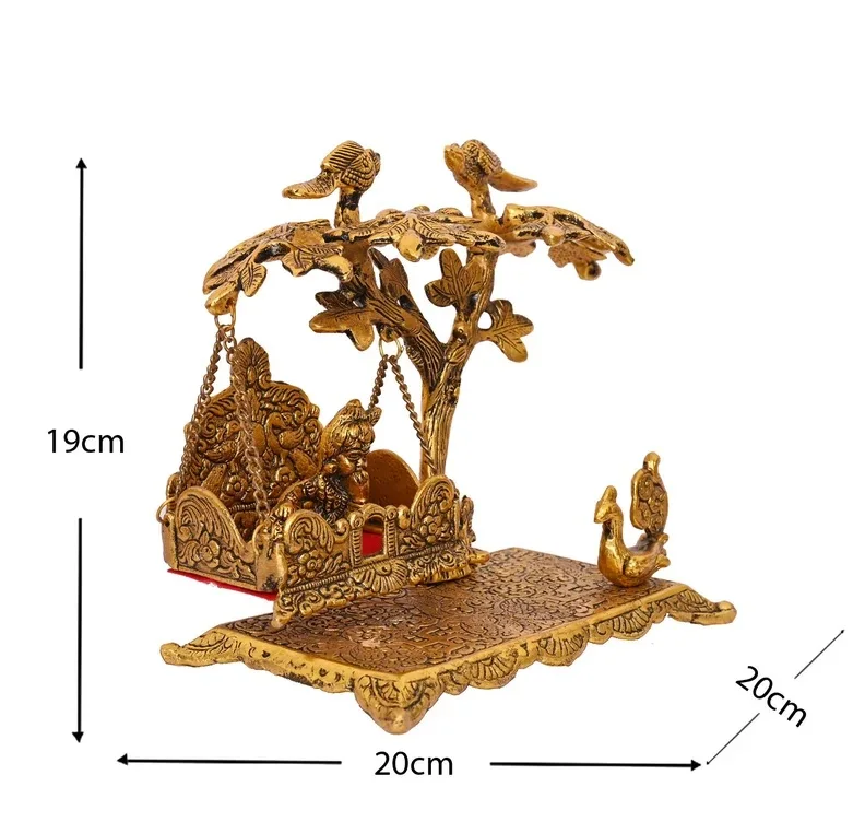 Laddu Gopal Oxidised Metal Jhula Handcrafted Puja Jhula Laddu Gopal ...