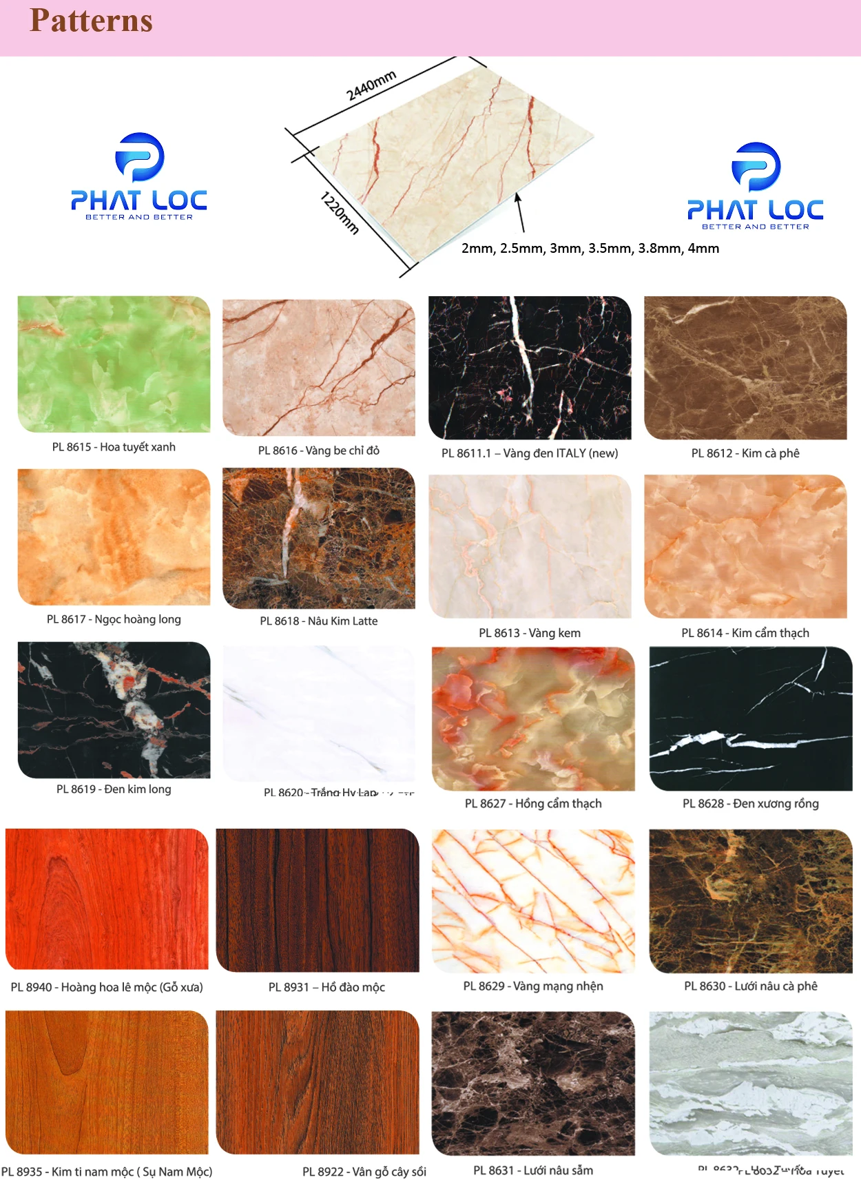 Pvc Marble Sheet Uv Pvc Marble Board For Wall Decoration 1220*2440 Cm ...