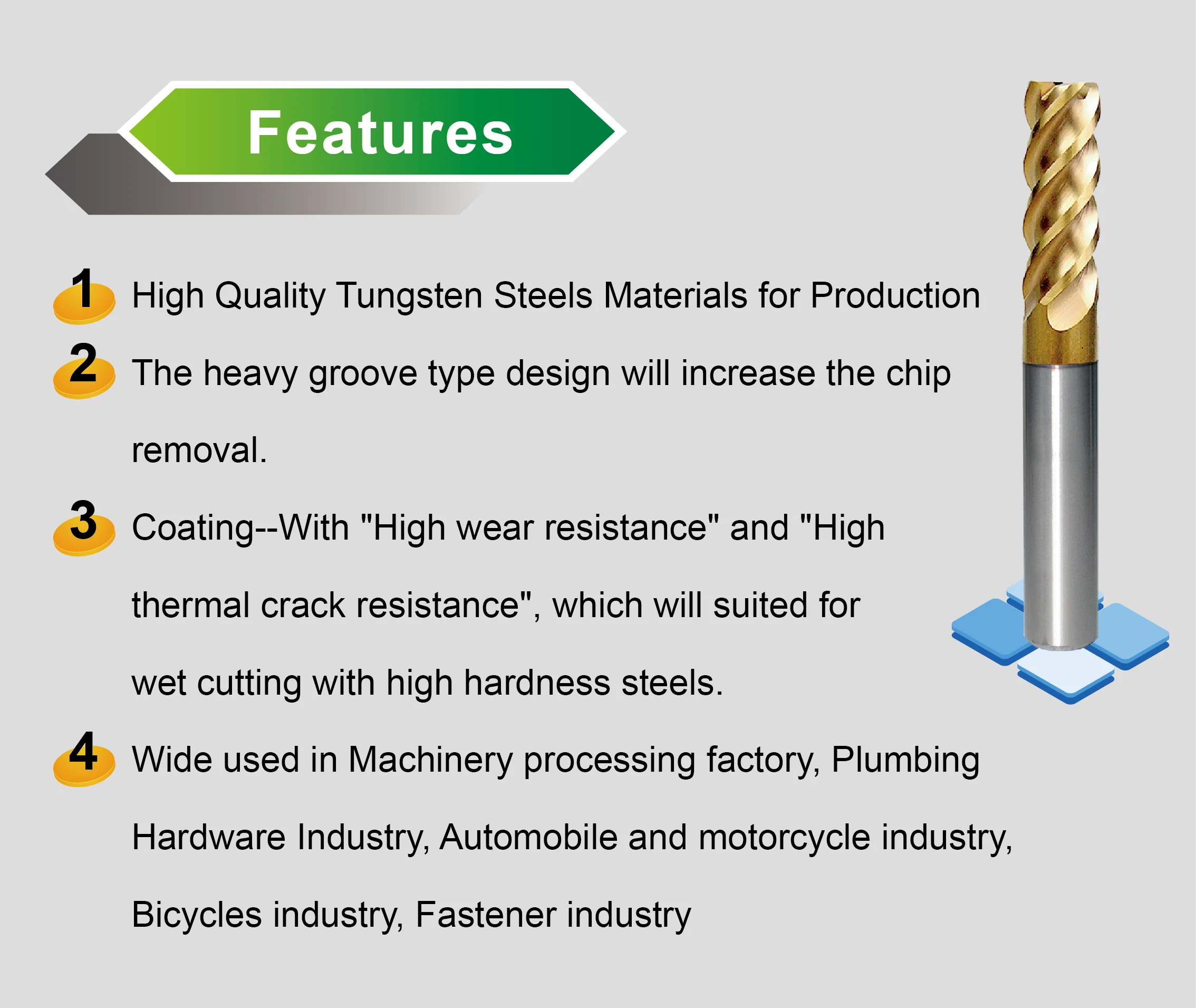 Made In Taiwan 2# Tungsten Carbide For Hrc 45 Steels,Carbon Steel,Alloy ...