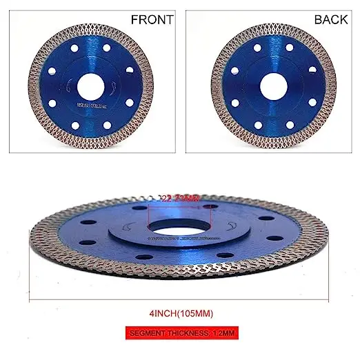 4 Inch 105mm Super Thin Stone Cutting Discs Diamond Saw Blade Brazing ...