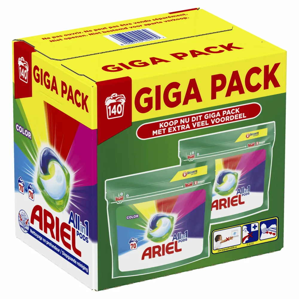Ariel All-in-1 PODS +Revita Black Washing Capsules 108 Count Pack of 3 ...