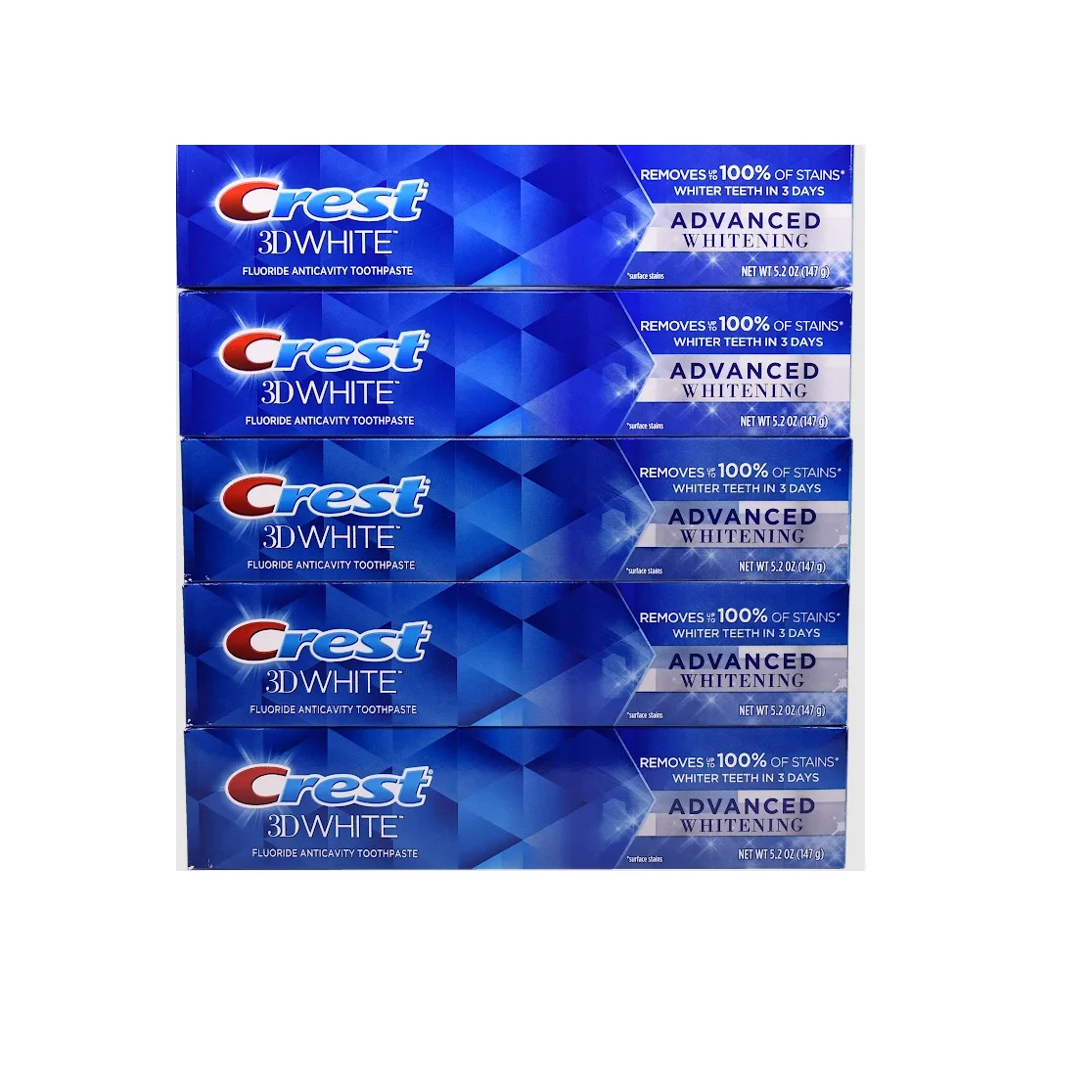 Crest 3D White Advanced Triple Whitening Toothpaste 5-pack| Alibaba.com