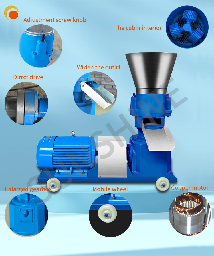 Home Use Animals Feed Pallet Maker Cat Pig Fish Feeds Pellet Making Machine Poultry Feed ...