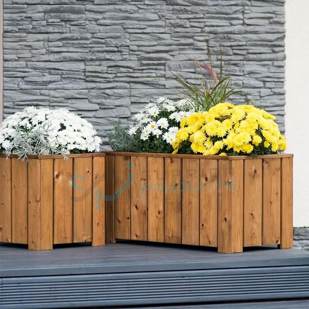 Custom Garden Flower Pot Wooden Planter Wooden Decor Plant Box Pakistan ...