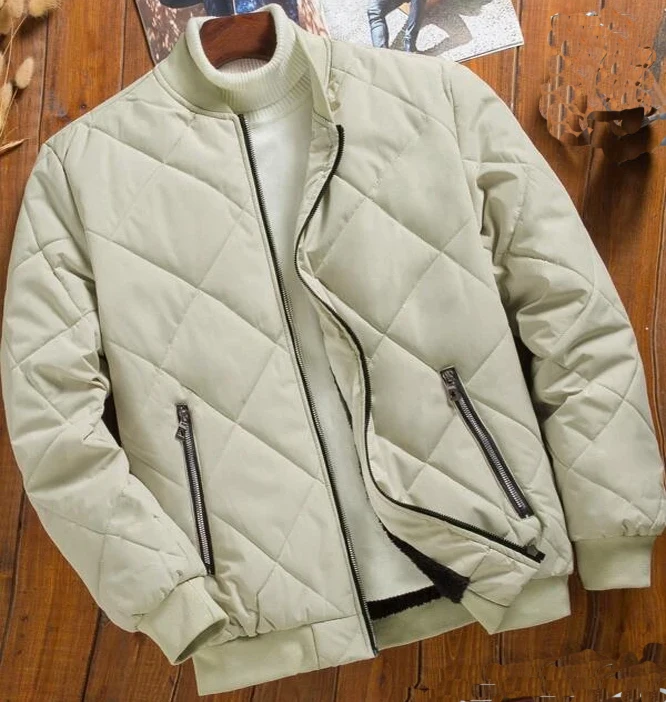 Wholesale Men Diamond Quilted Jacket Winter Solid Color Softshell ...