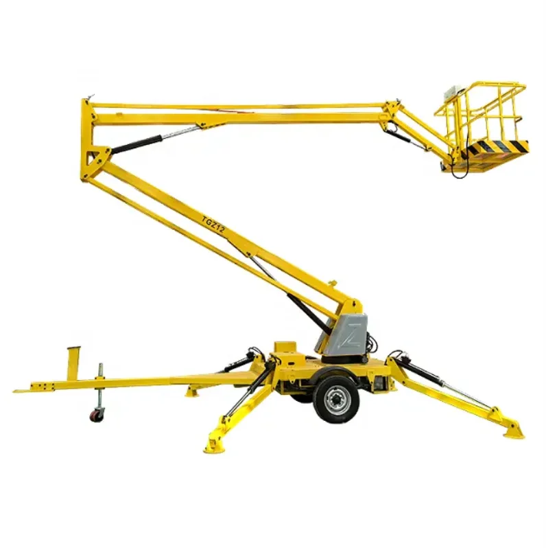 Mobile Towable Boom Lift Cherry Picker Boom Spider Lift 18m 20m For ...