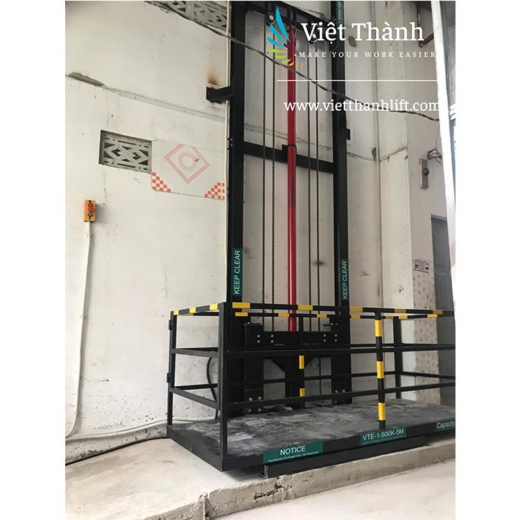 0.5 Ton Hydraulic Cargo Lift Platform Max Height 3M Lifting Goods ...