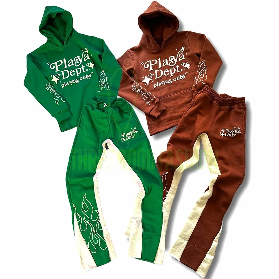 Oem Cotton Tracksuits Sweatsuit Hoodie Patchwork Pant Men Tracksuit For ...