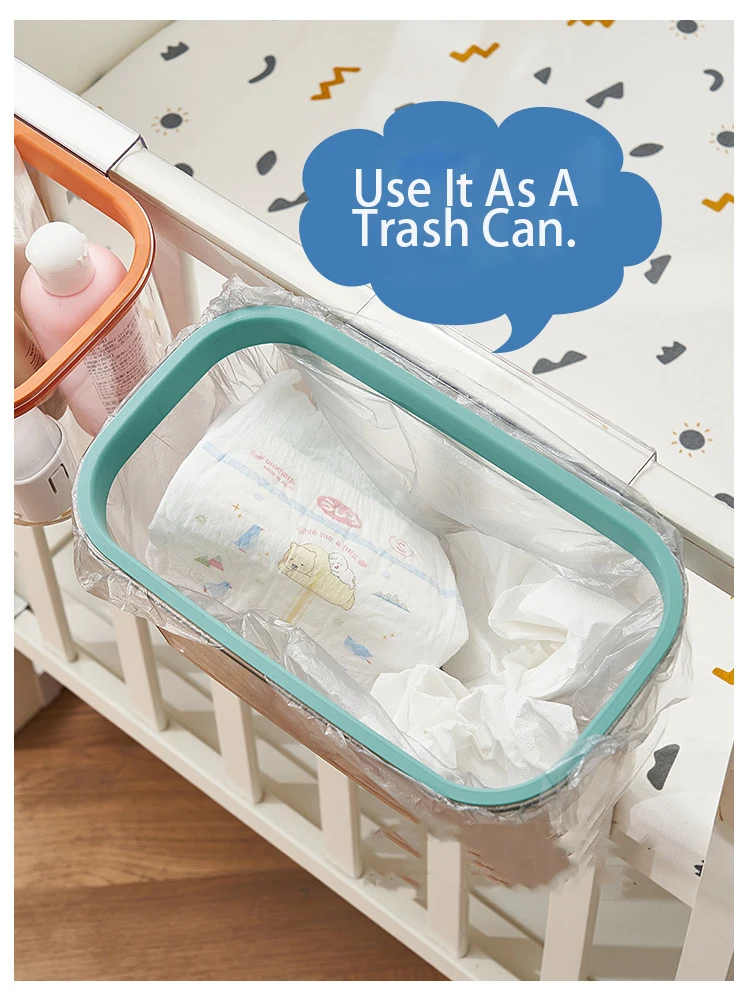 Baby Bedside Hanging Basket Portable Crib Storage Box Sets Bedroom ...