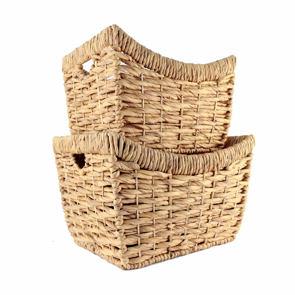 Handmade Household Items Sustainable Single Large Water Hyacinth Basket ...