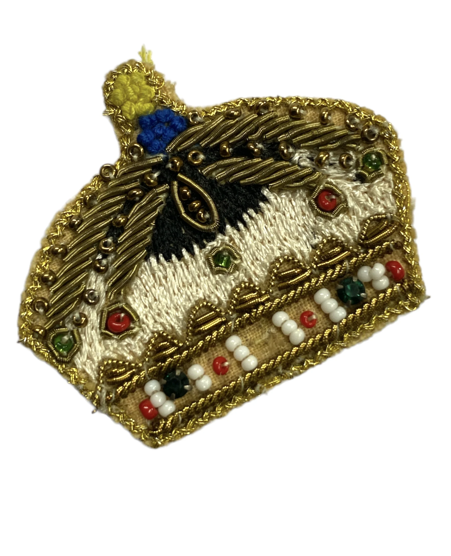French Wire Dabka Gold Embroidered Patches Handmade Name Tag Badges for ...