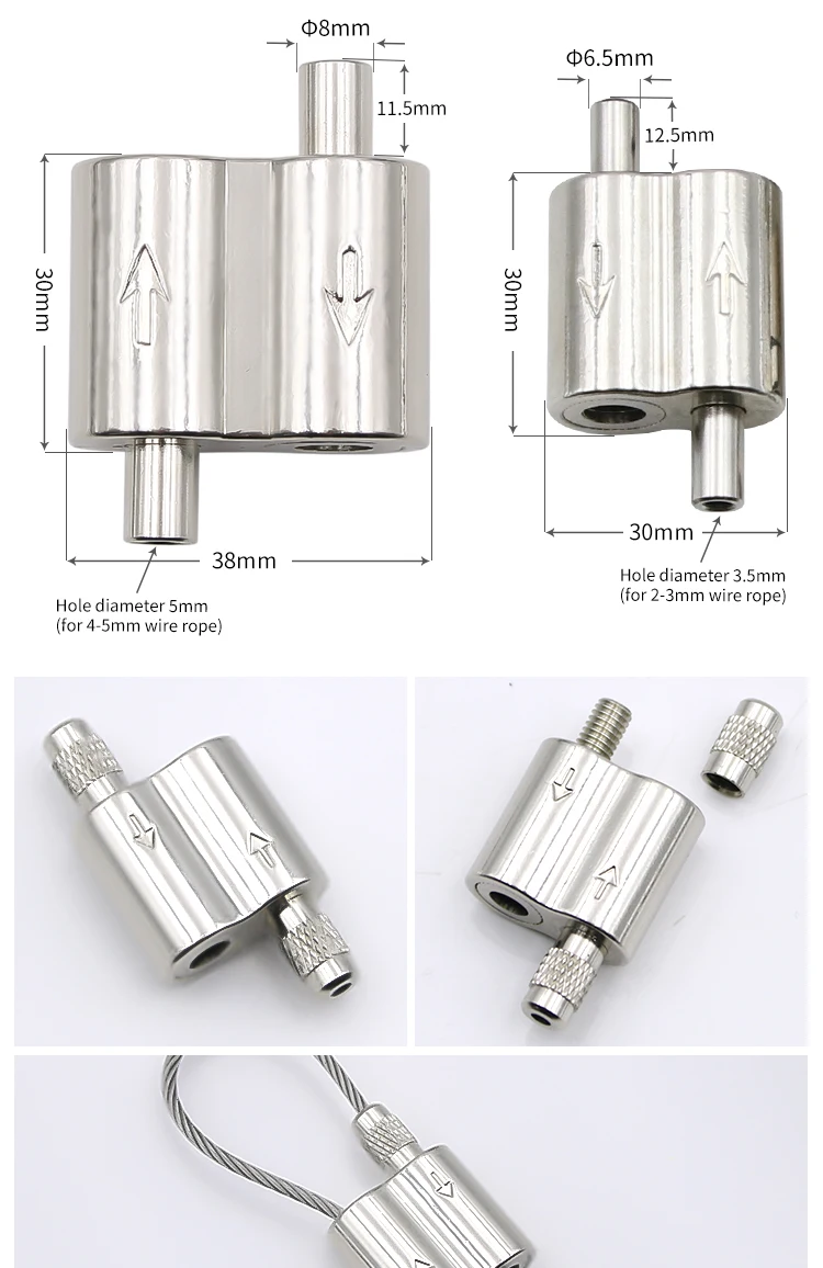 Freely Adjustable Wire Rope Clips Rope Cable Grippers Suitable for ...