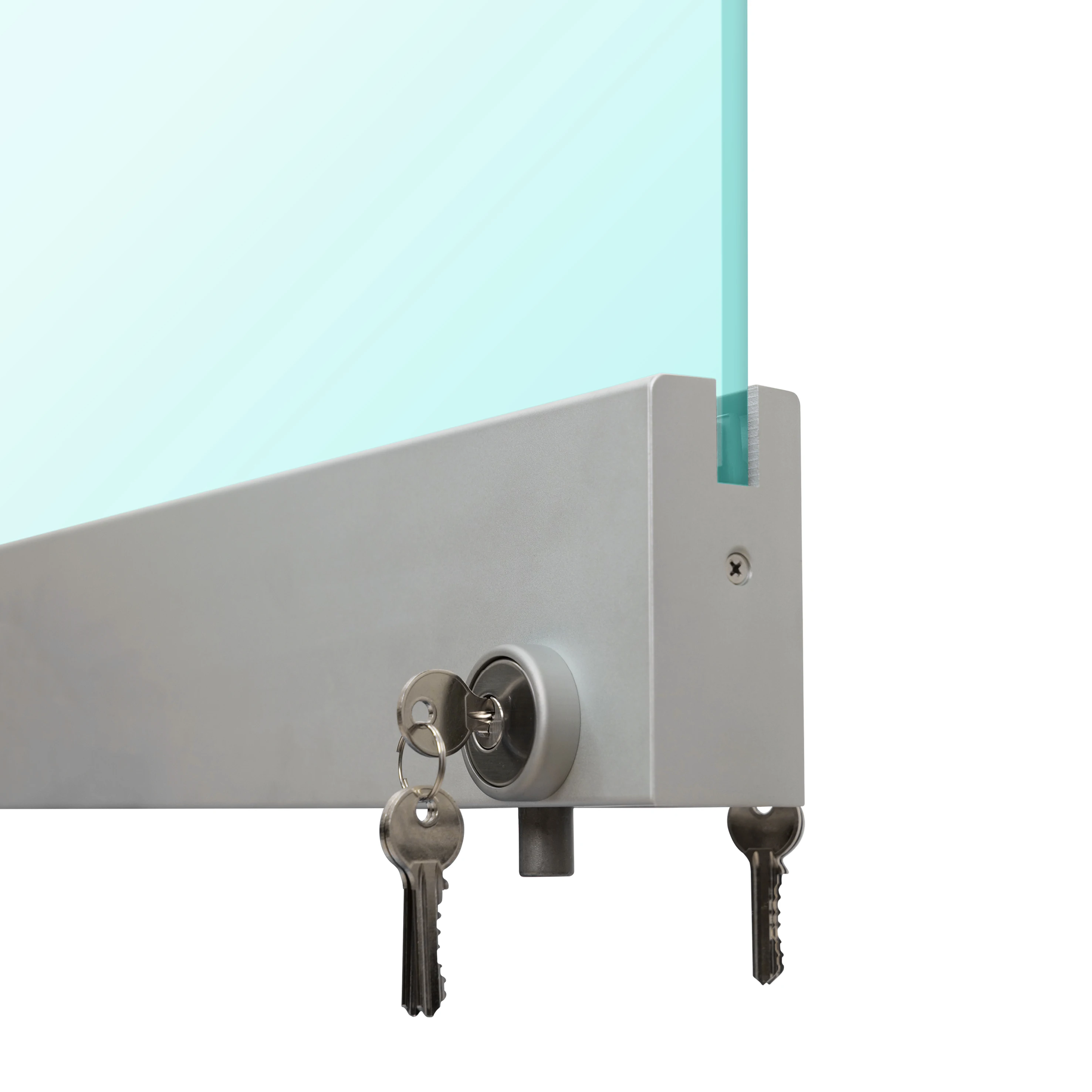 Aluminum Profile Long Patch Fittings Glass Door Rails Brushed Nickel ...