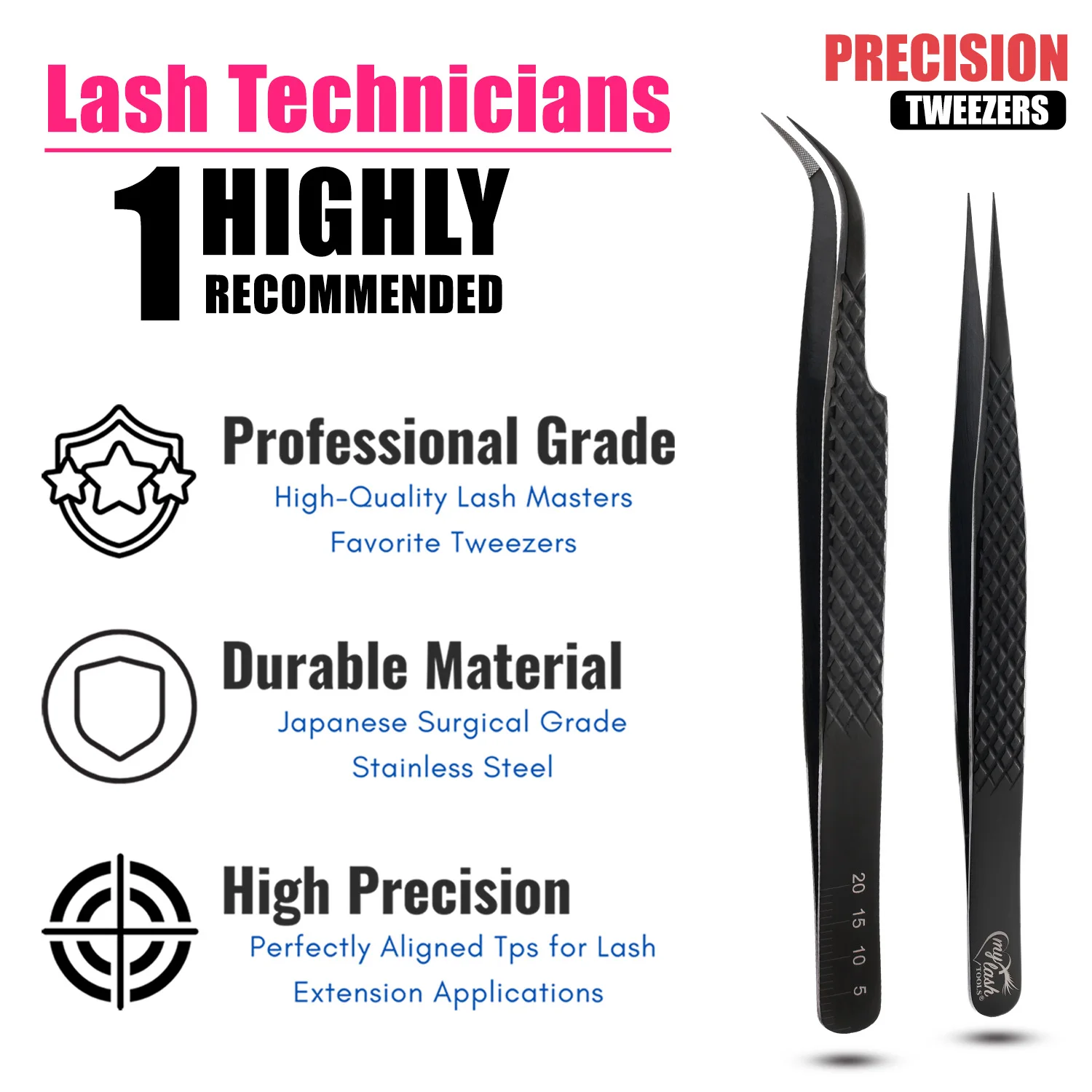 German Stainless Steel Eyelashes Tweezer Tweezers For Lash Extensions ...
