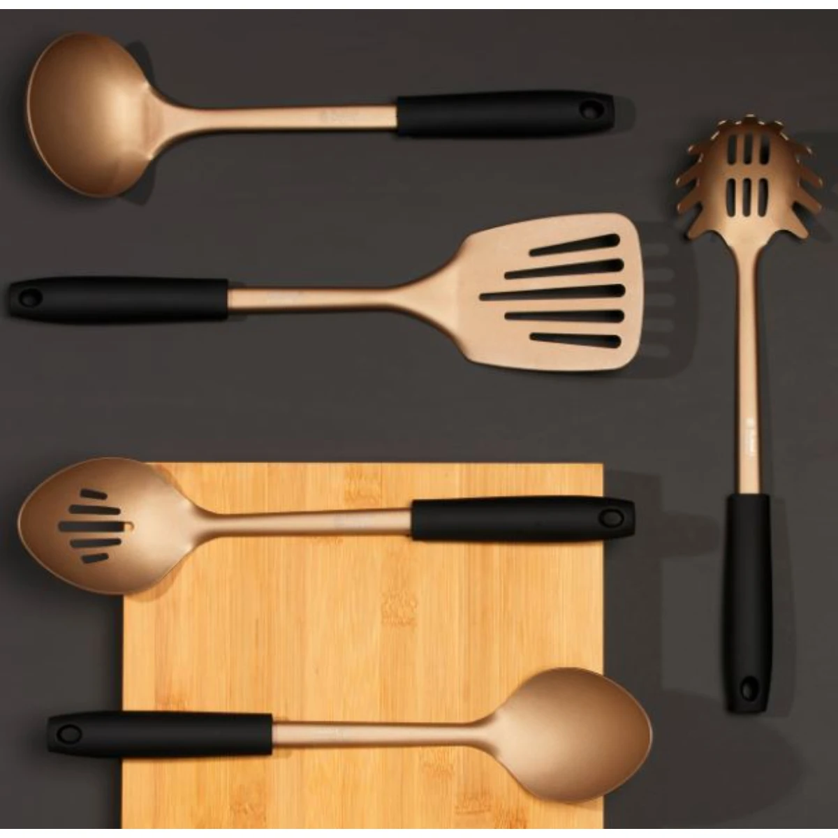 Rainbow Color PVD Coating Serving Set Flatware Stainless Steel Tabletop ...