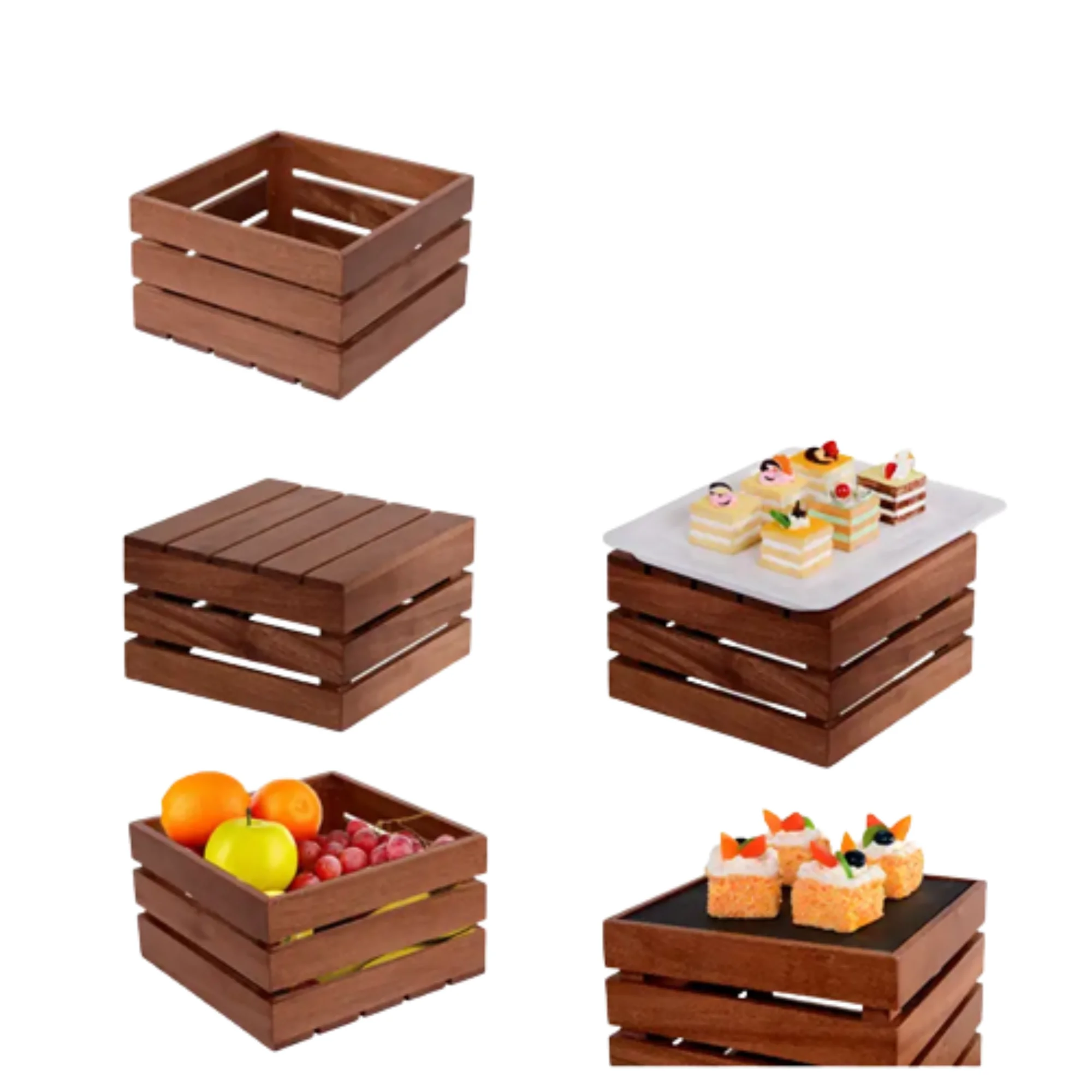 Wholesales High Quality Wooden Catering Food Serving Stand And Risers ...