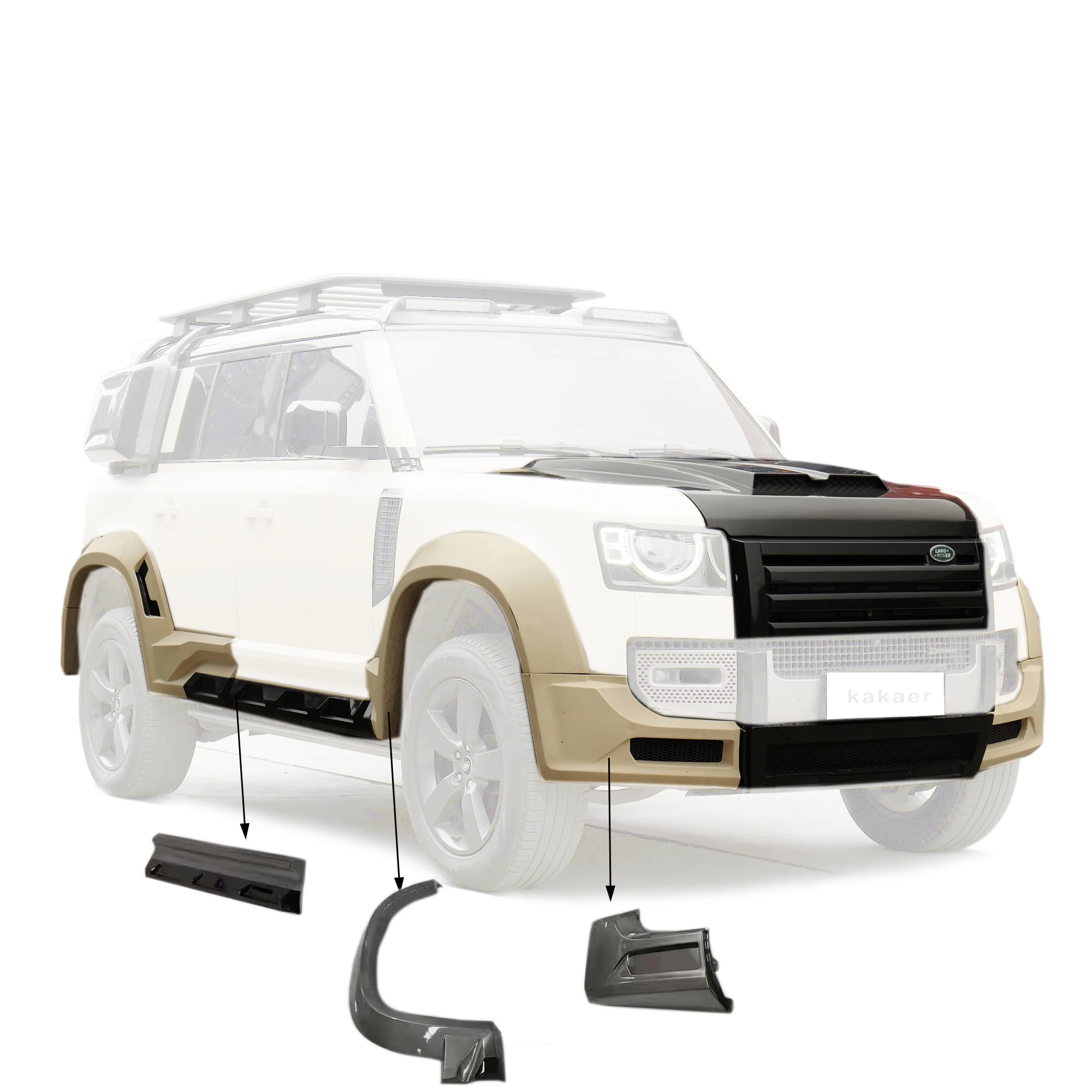 Good Fitment Wide Bodykit for Range Rover Defender Front Lip Rear ...