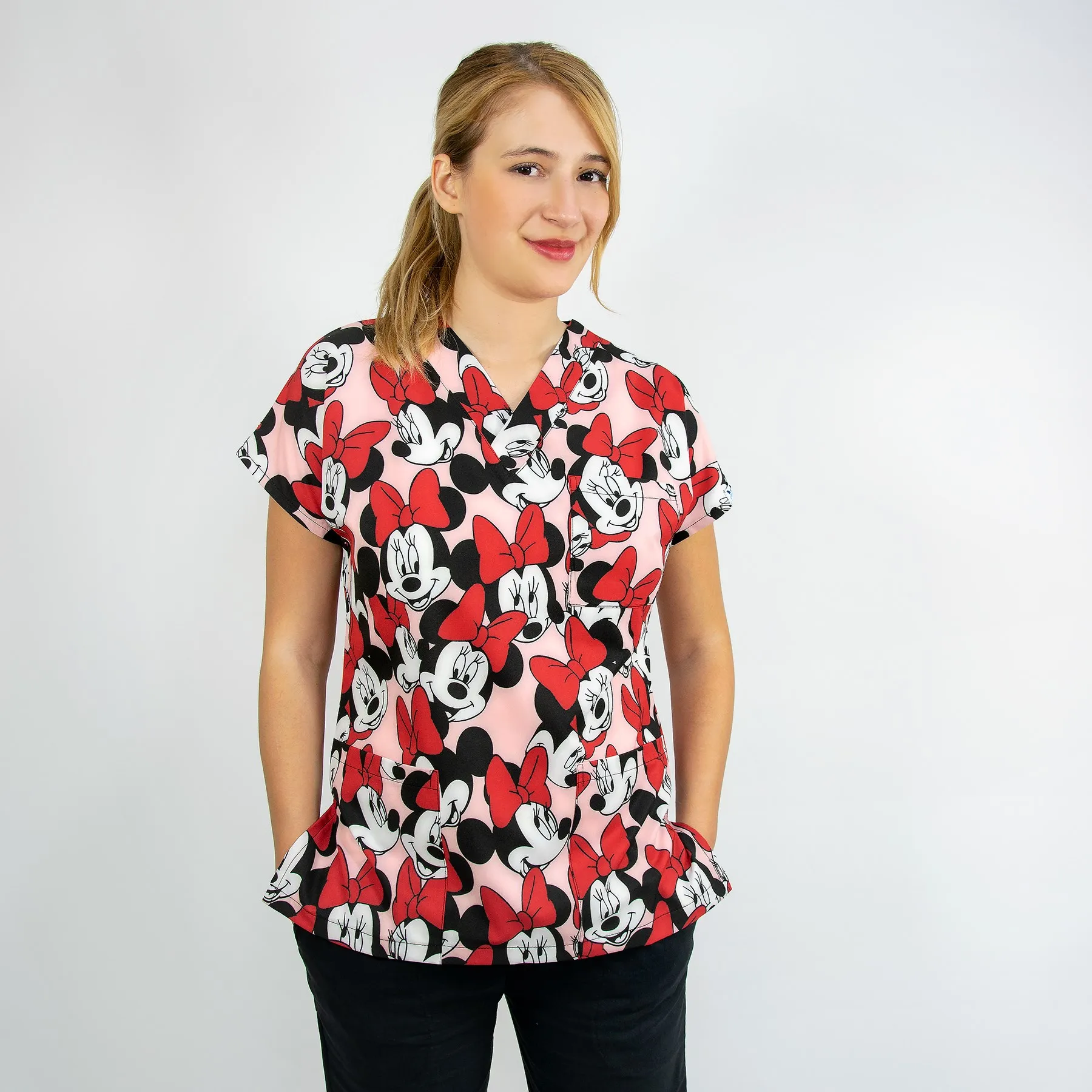 Hospital Uniforms Women Mouse Patterned Set Nurse Medical Scrubs ...