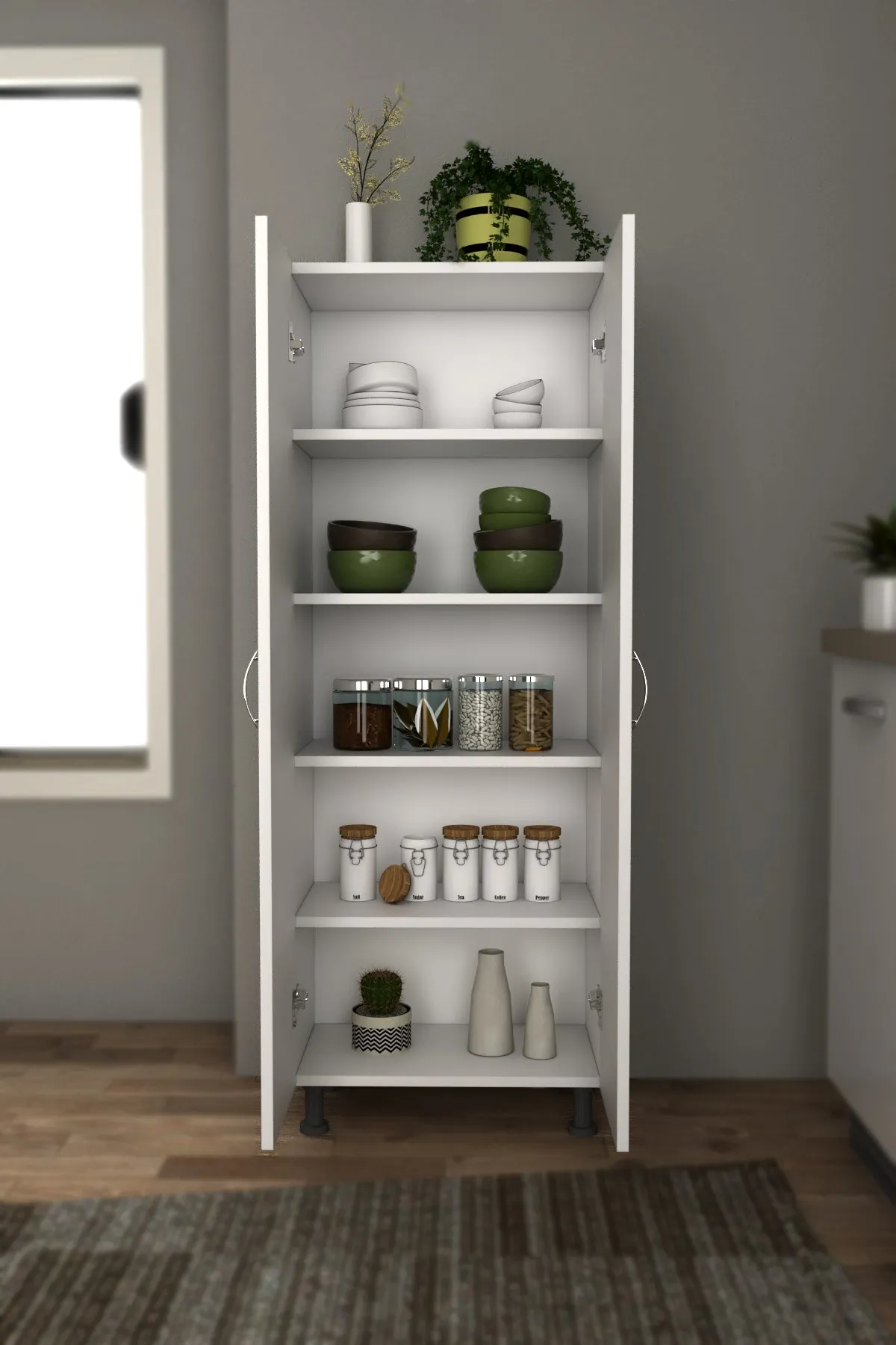 Multi-purpose Cabinet With 4 Doors High Quality Modern Furniture Long ...