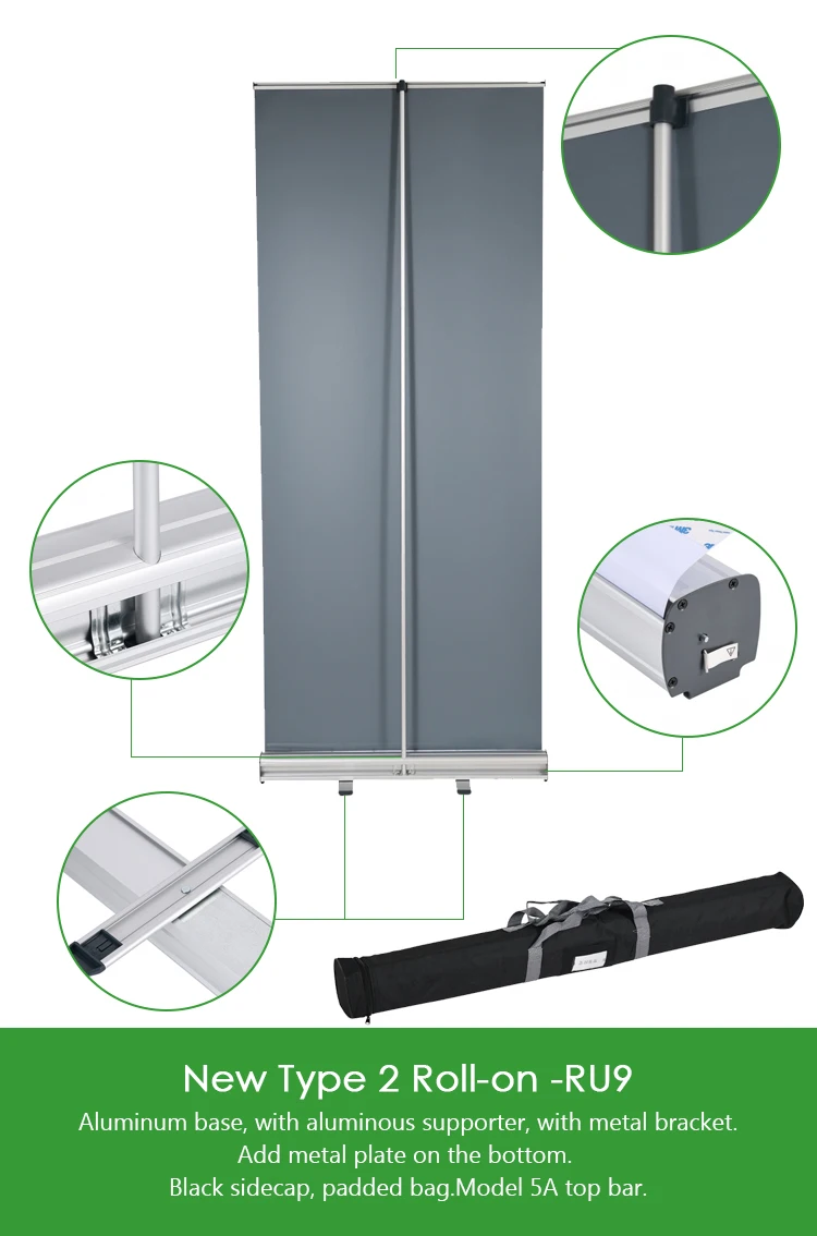 Weighted Feet Roll-up Stand Fixed Digital Printable Poster Display ...