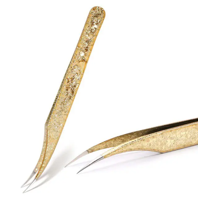 Beauty Instruments Rust Free Tweezers Eyelash Extension Curved Tweezers ...