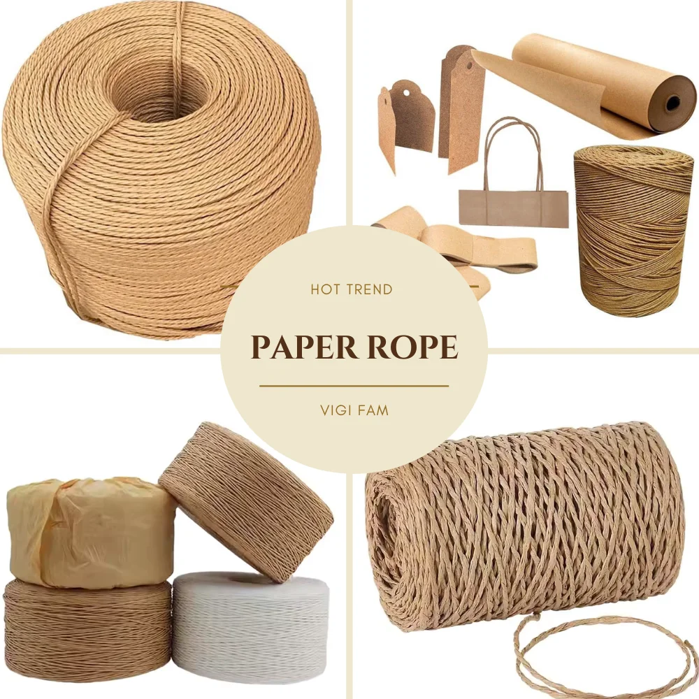 Colorful Twisted Paper Raffia Cord 2-Strand Paper Rope for Handmade ...