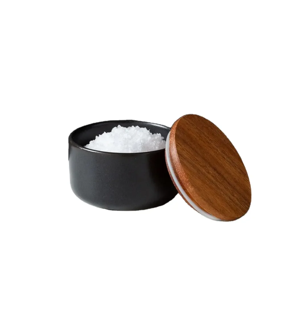 Standard Quality Ceramic Salt Shaker Salt Box Round Shape Herb & Spice ...