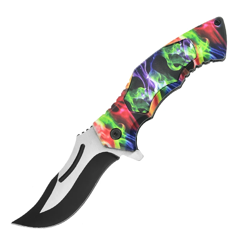 2024 New 3d Printed Skull Handle Edc Knife Outdoor Camping Safari ...