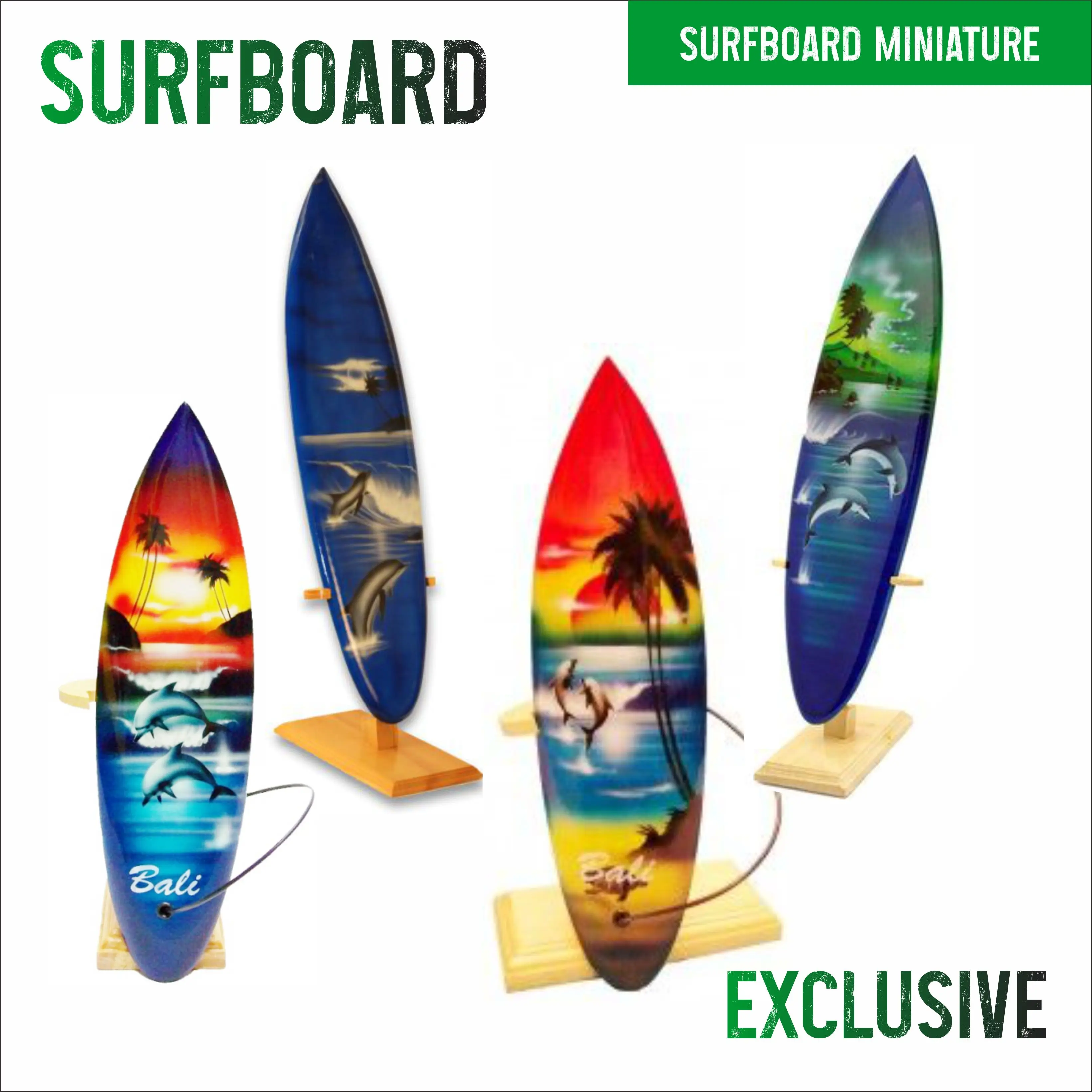 Miniature Wooden Surfboard 15cm - Custom Surfboard Decor & Souvenir ...