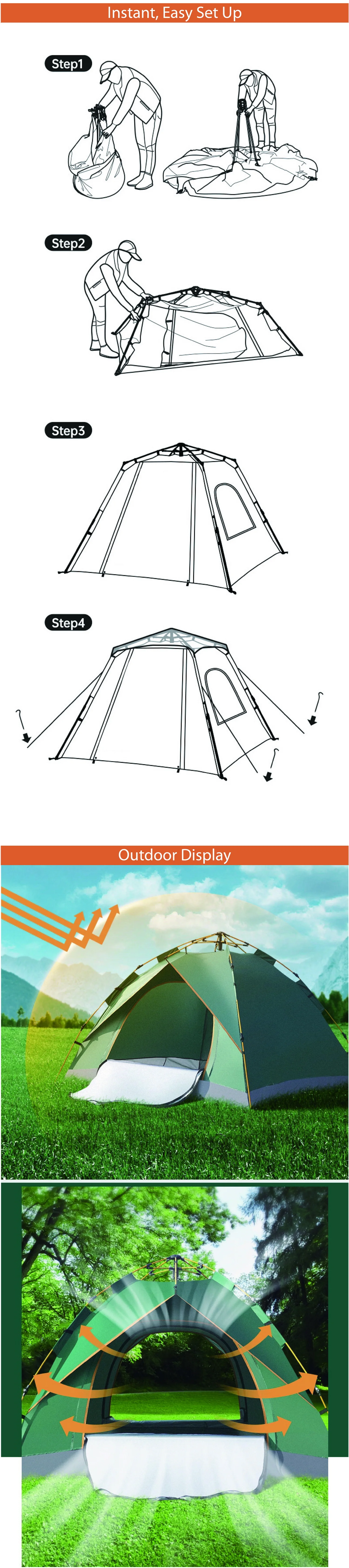 Custom Camping Tent Waterproof 2 4 Person Thickened Hiking Outdoor Travel Camping Tents Buy