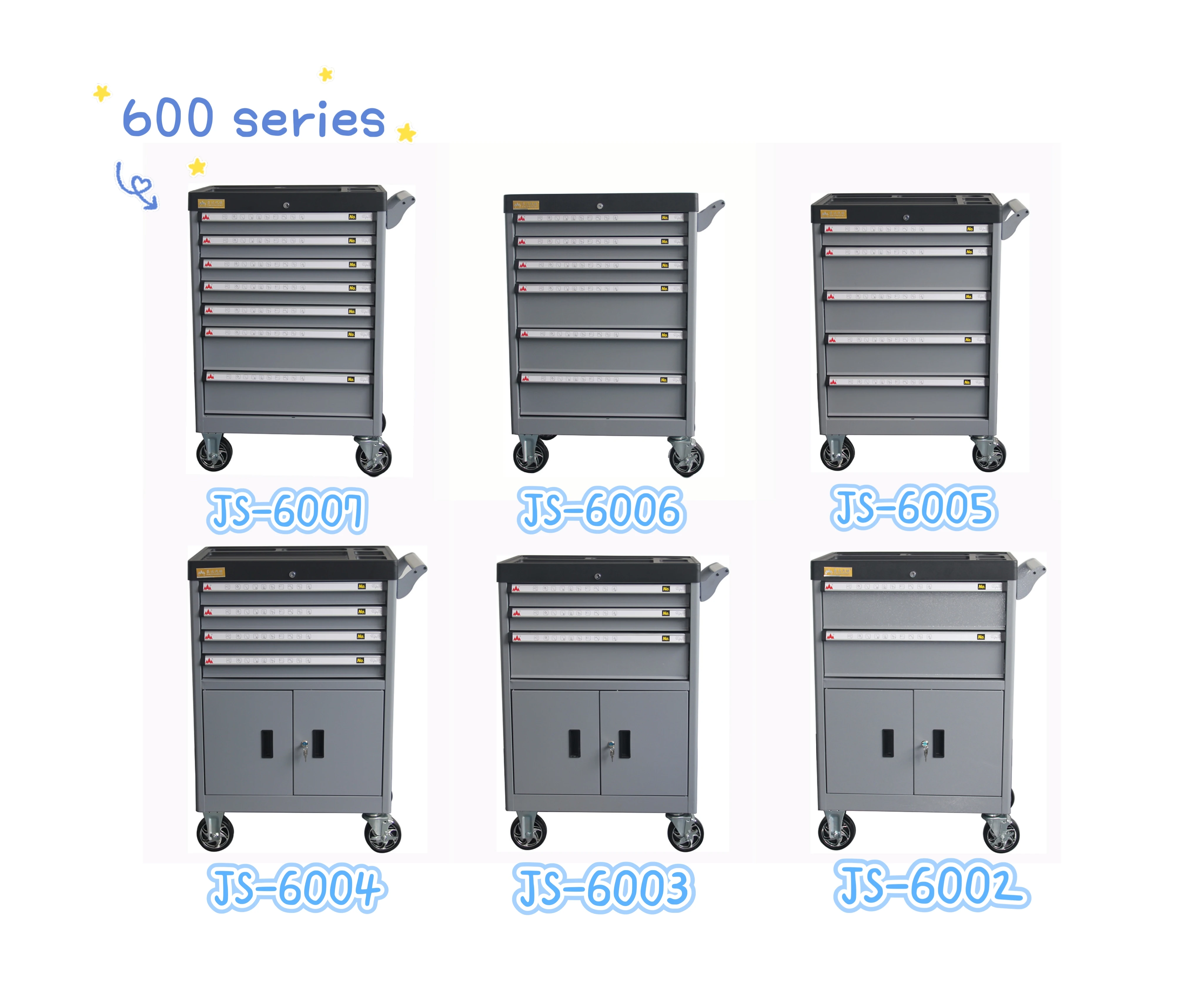 Neatly 6-drawers Roller Tool Chest Cabinet With Casters Locking System ...