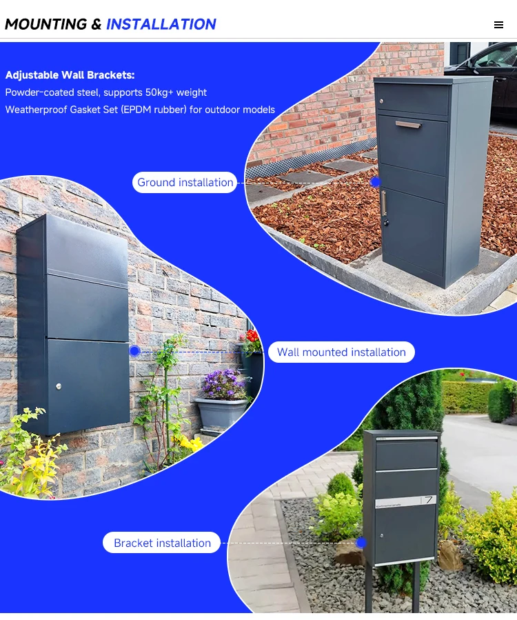 Outdoor Parcel Delivery Letterbox Elegant Mailboxes for Convenient ...