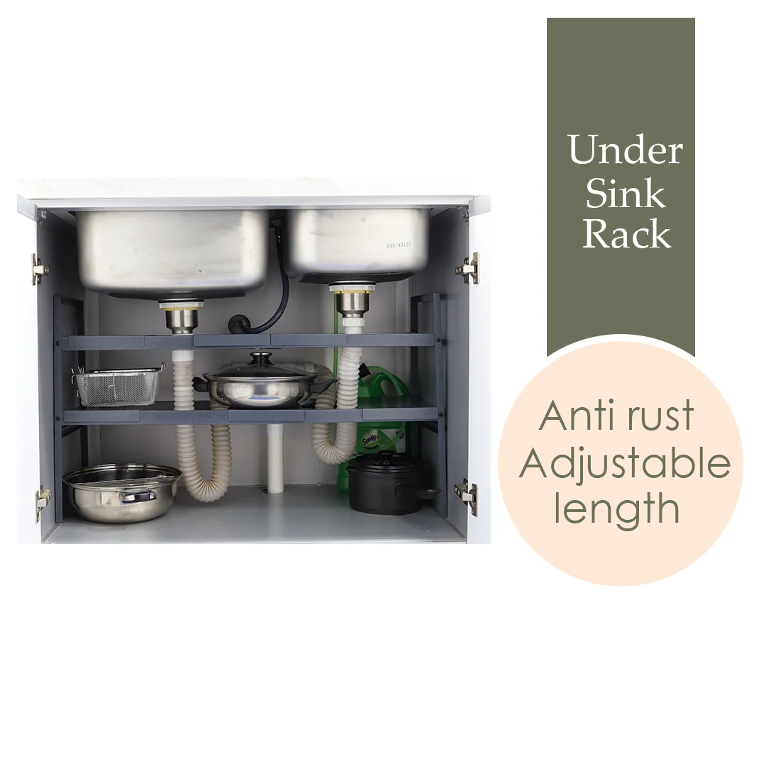 Multipurpose Use Stylish Metal Undersink Rack Helps To Create A Clean ...